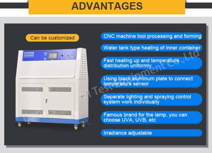 ASTM Standard UV Tester Weathering Simulated UV Aging Test Chamber